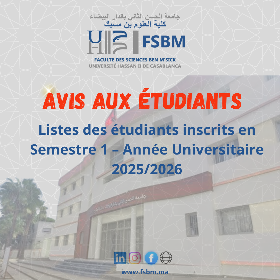 FSBM - Faculté des Sciences Ben M'sick